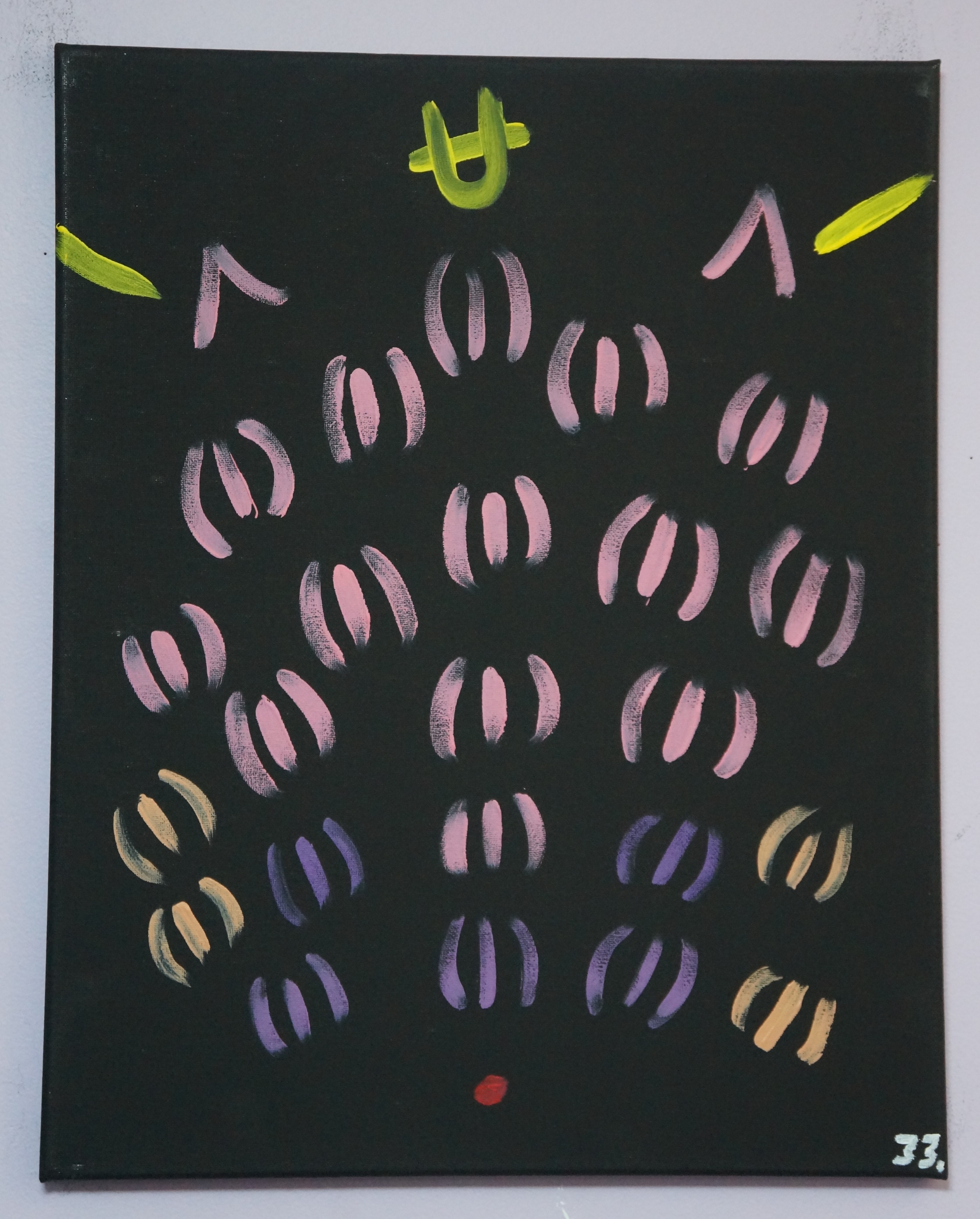 33 – Enlighten’d Pussy (2025) – Acrylic on 16 x 20 Canvas – 33 the Artist