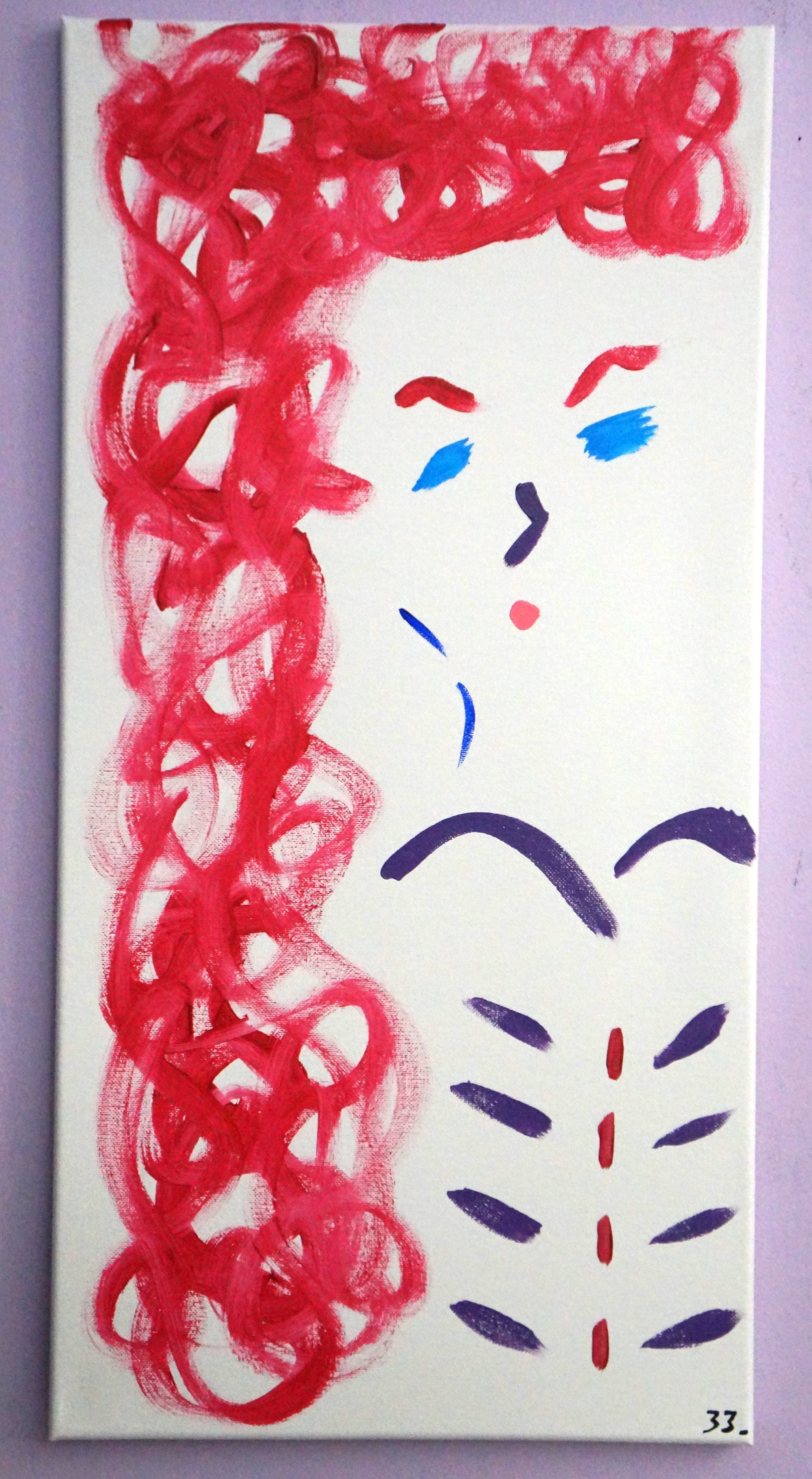 33 – Caetlyn (2026) – Acrylic on 12×24 Canvas – 33 the Artist